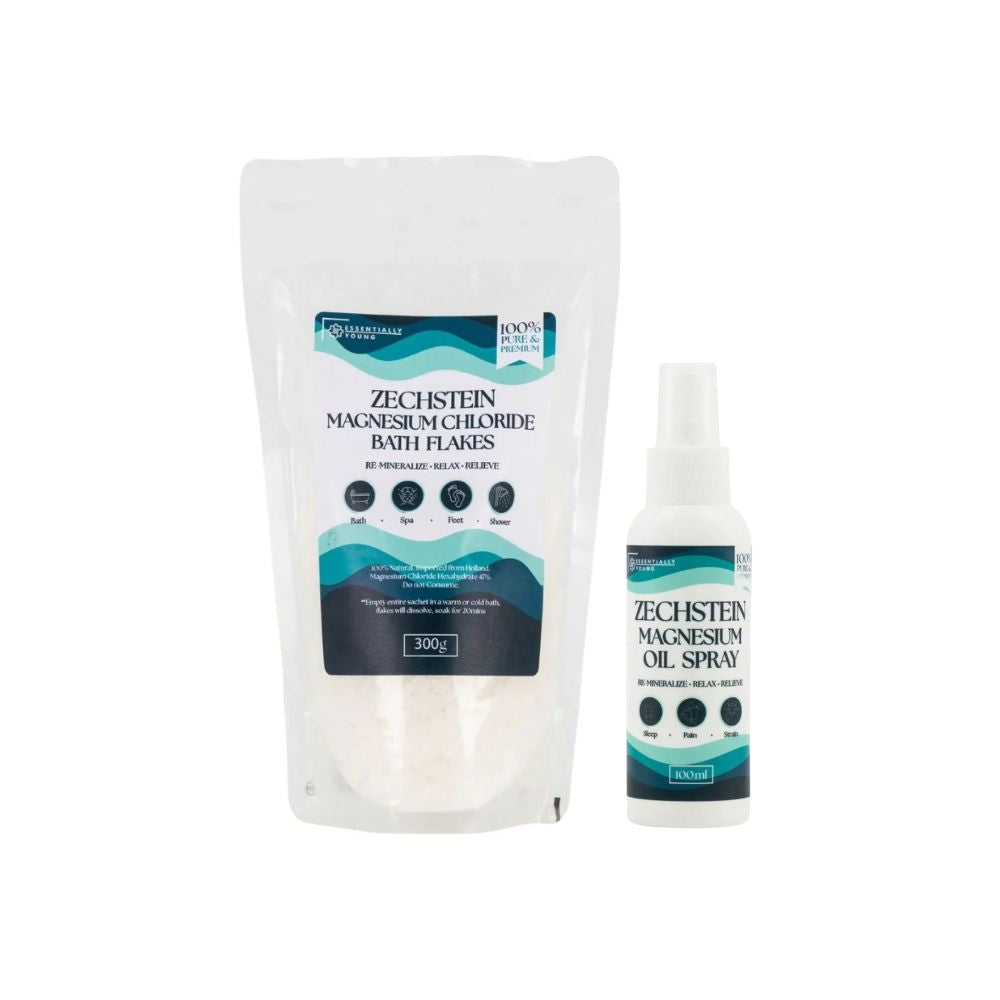 Zechstein Magnesium Bath Flakes + Oil Spray Bundle - Muscle Relief ...
