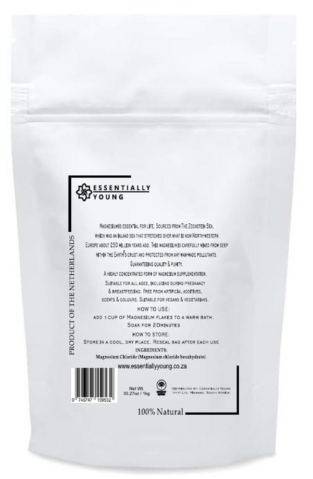Pure Magnesium Flakes 1kg -unscented and unrefined (Imported from the ...
