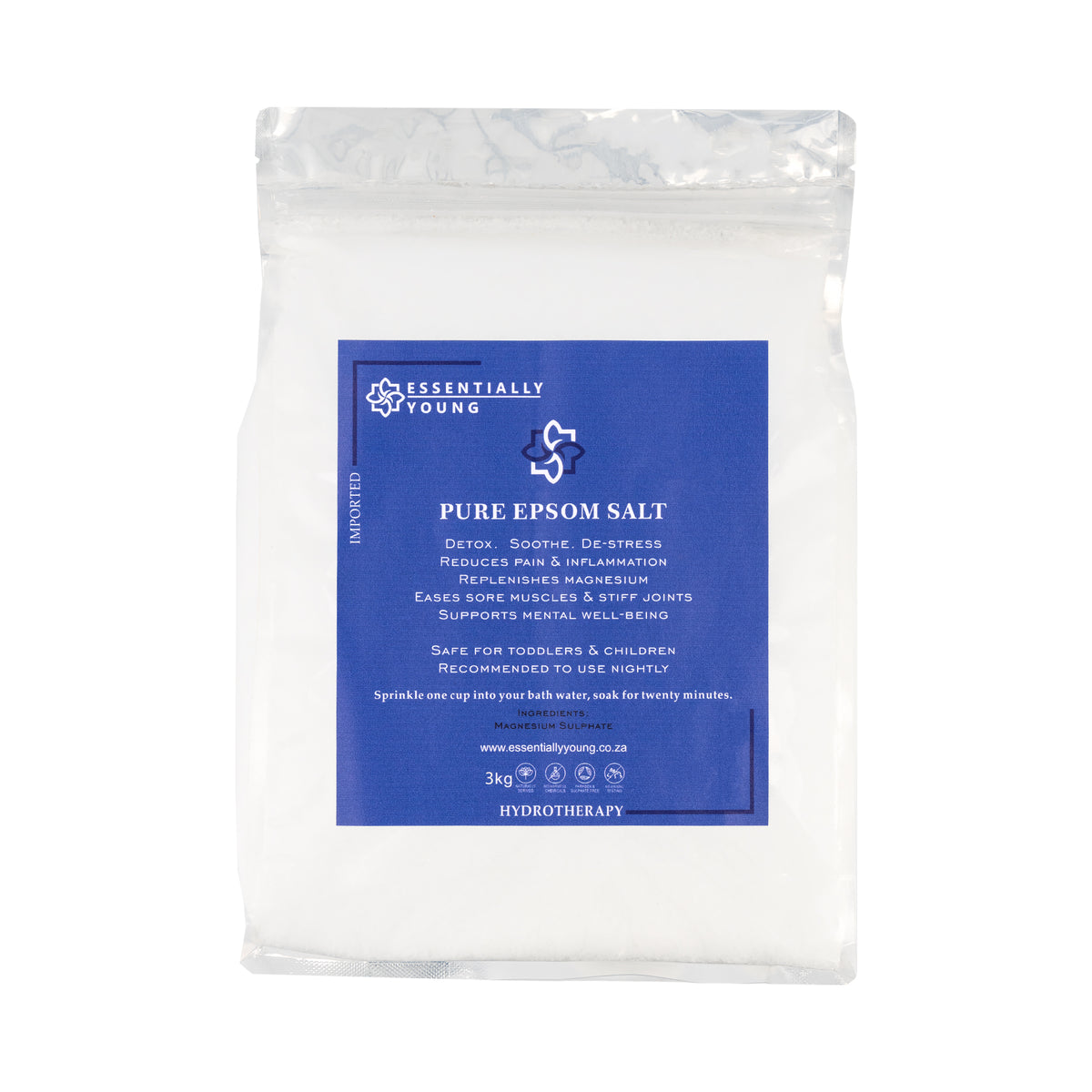 3KG PURE EPSOM SALT (Magnesium Sulphate BP) — Essentially Young